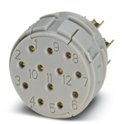 12 Pole Female M23 Contact Insert Solder CW Numbered - A.S.I Automation Ltd