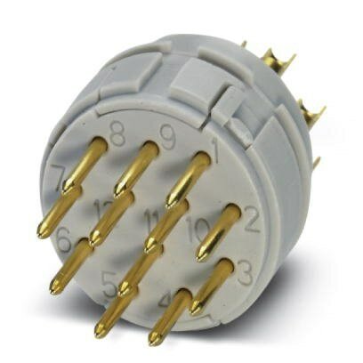 12 Pole Male M23 Contact Insert Solder CW Numbered - A.S.I Automation Ltd