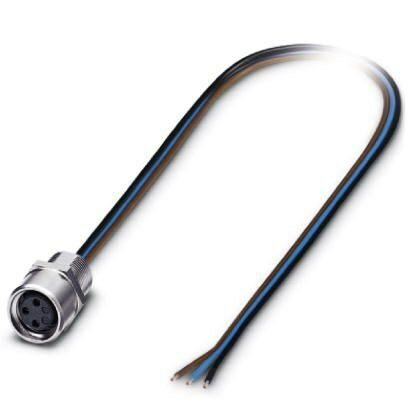 3 Pole M8 Female Panel Mount c/w 0.5M Tail - A.S.I Automation Ltd